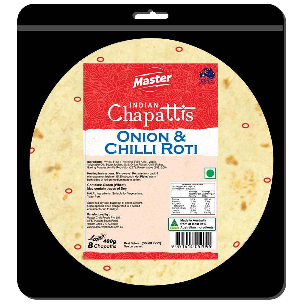 Master Craft Onion & Chilli Roti – Yuvi Foods
